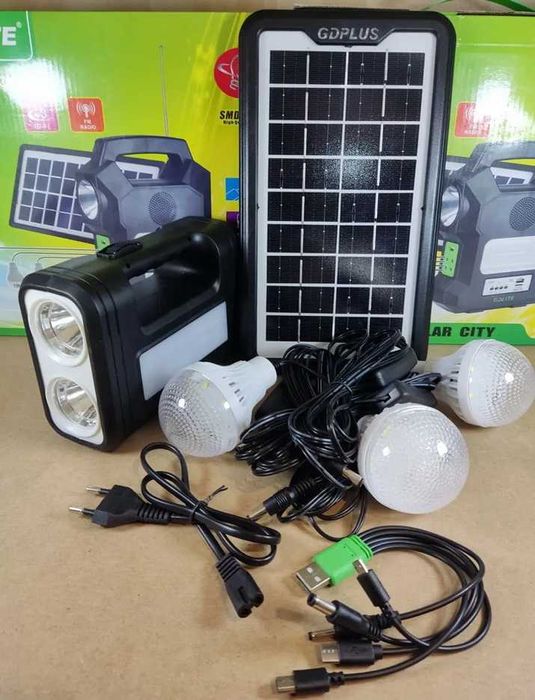 Комплект освещения, повербанк фонарь GDPLUS GD 8017, с 3 лампочками: 1 894 грн. - Освещение ...