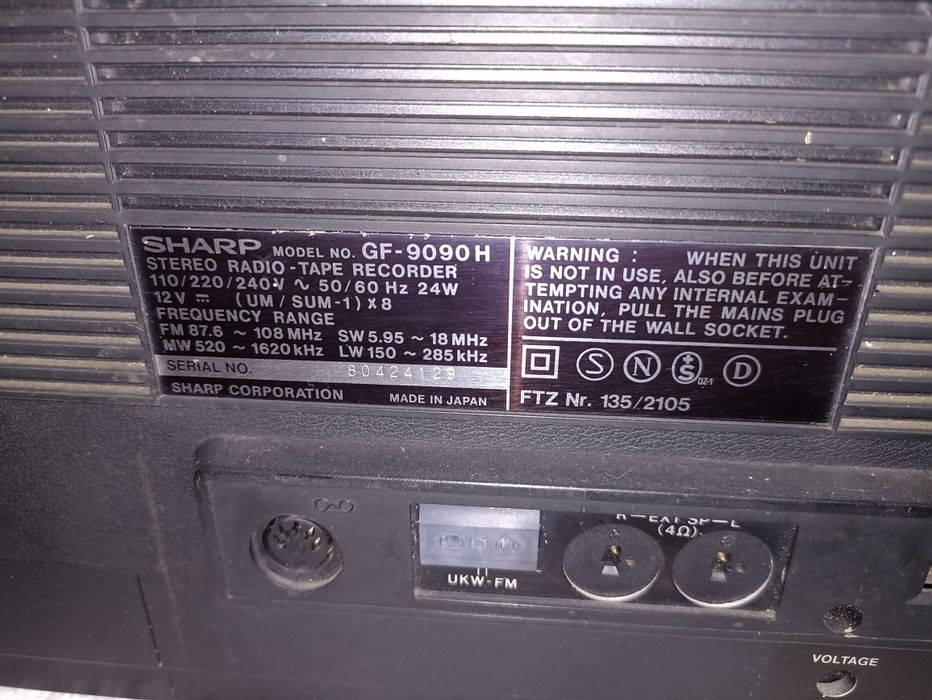 Sharp GF 9090 Boombox Vintage Kielce • OLX.pl