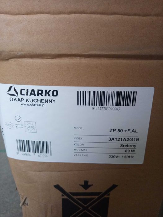 Okap kuchenny Ciarko ZP50 srebrny Poznań Winogrady • OLX.pl