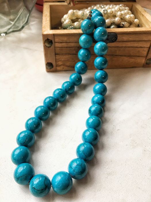 Буси з натуральної бірюзи 200 грн Кольє Київ на Olx