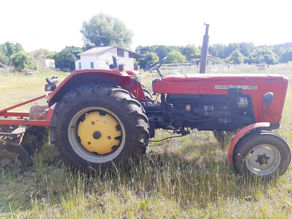 Ursus C 355 -360, dmuchawa, waga, pskrom, rozrzutnik, przyczepa ...