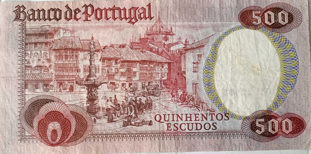 Nota 500 escudos da república Portuguesa 1979 ( Banco de Portugal ...