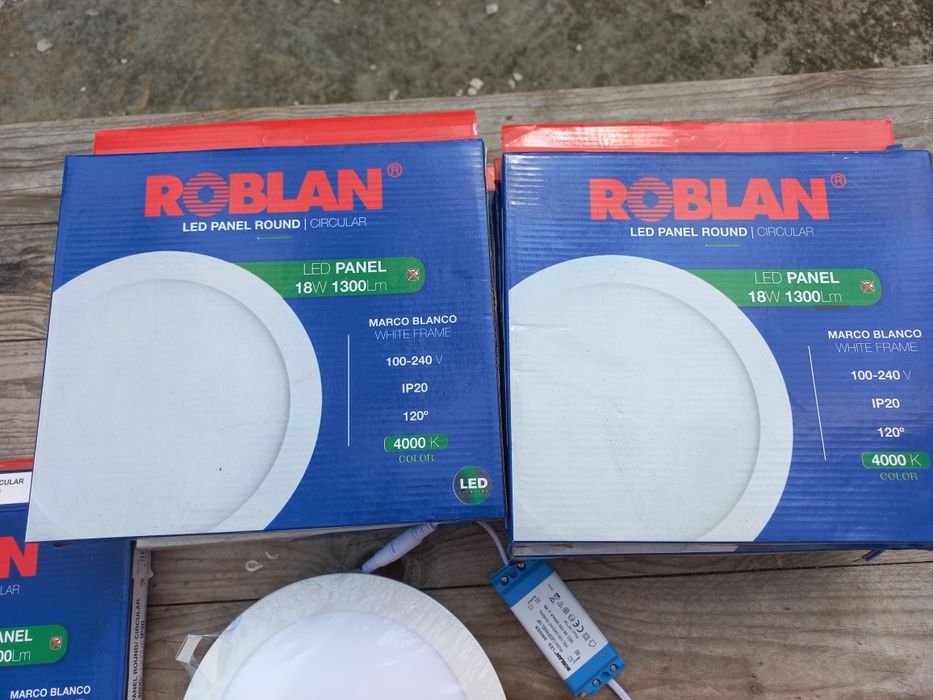 Painel Led ROBLAN LED Downlight 18W 100-240V 1300Lm 4100K 225 x 22 Miragaia E Marteleira • OLX ...