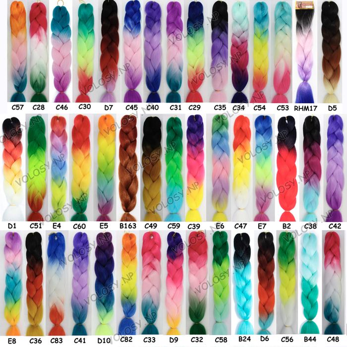 Канекалон косы цветные пряди, каникалон, мамбо, сенегалы брейды омбре ...