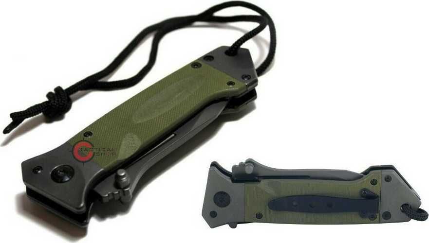 Нож ж Mil-Tec DA35 олива 15344501 карманний складной +паракорд+шпенька ...