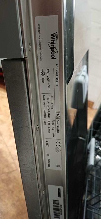 Zmywarka do zabudowy - używana Whirlpool - 60 cm Tarnawa • OLX.pl