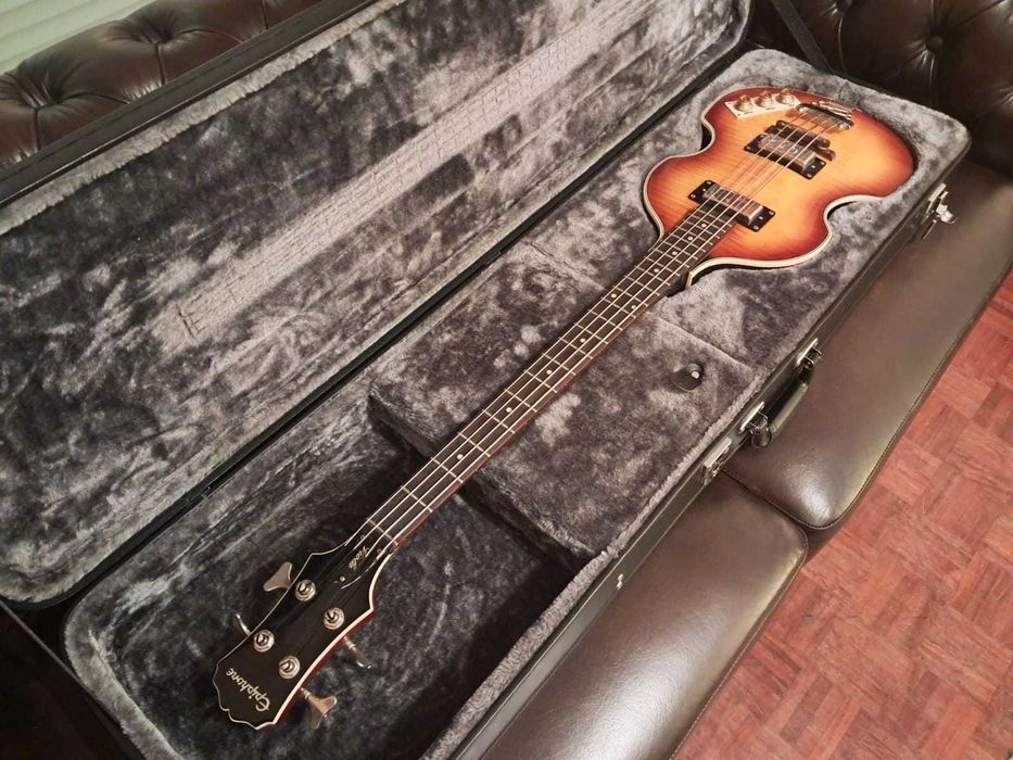 Epiphone Viola Bass vintage sunburst com case Cascais E Estoril • OLX.pt
