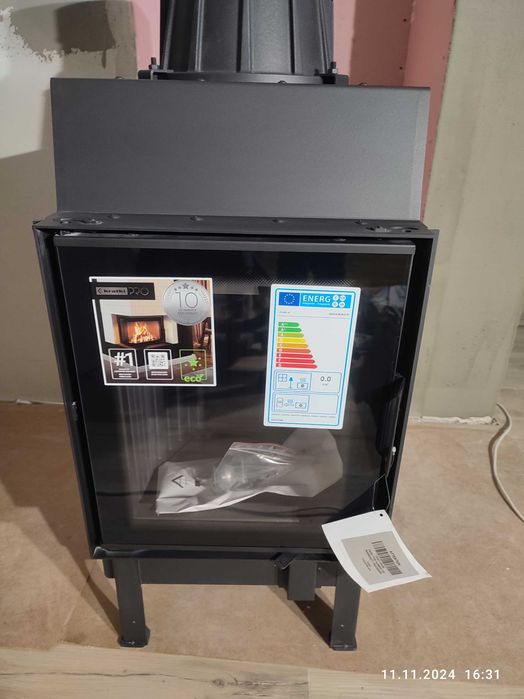 NOWY wkład kominkowy stalowy KRATKI NADIA 7kW fi200 Starzyński Dwór ...