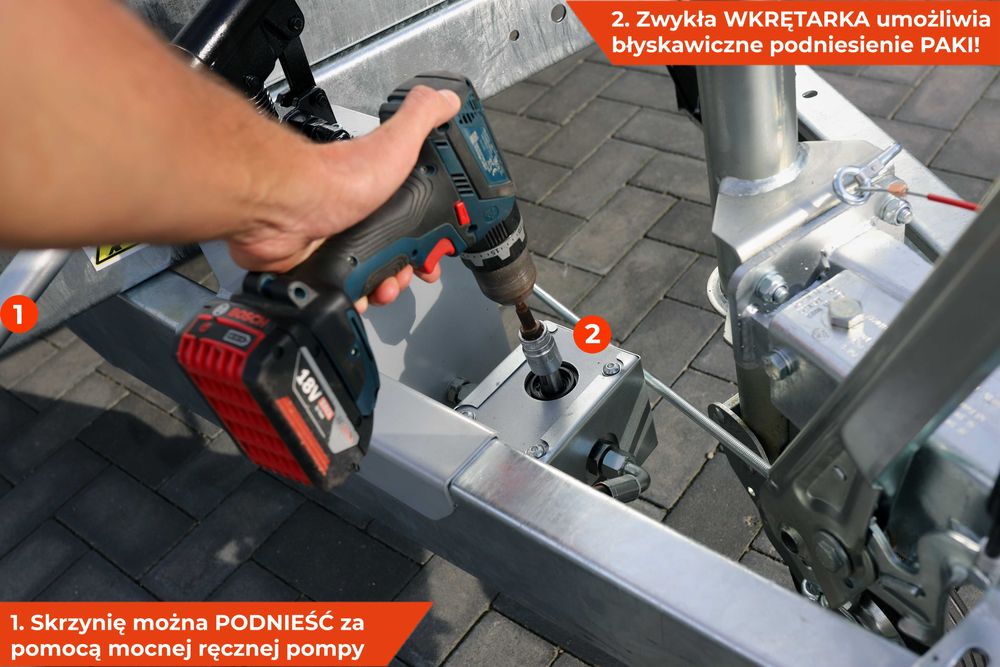 Przyczepa Neptun Kipper N27-256 2 [GN251] z kirem kiprowana 2700 kg Kielce • OLX.pl