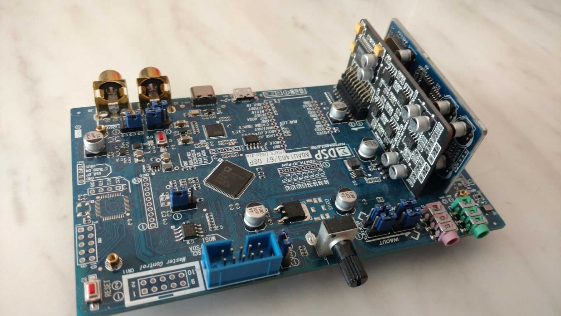Плата DSP ADAU1463 с SPDIF_IN, SPDIF_OUT, ADC и DAC преобразователями ...