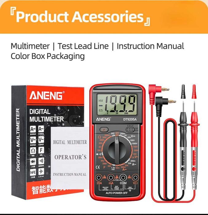 Multímetro Digital ANENG DT9205A Porto • OLX Portugal