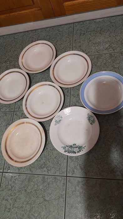 Тарелки советские разные б у Салатница стеклянная Сахарница новая 7 грн Посуд кухонне