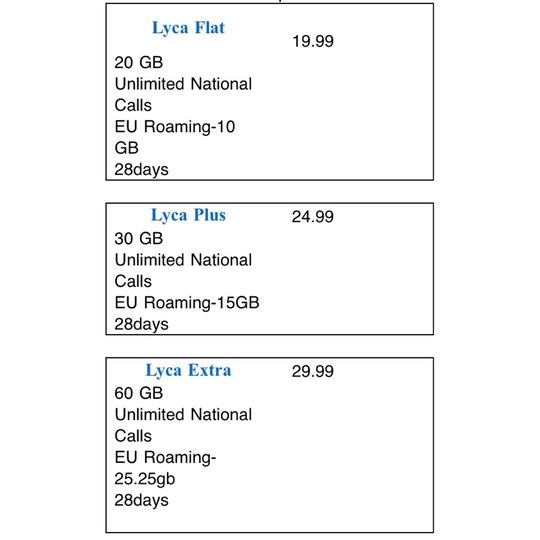 Lycamobile De +49 Niemcy Starter Karta 30GB Lyca Plus 15GB UE Roaming ...