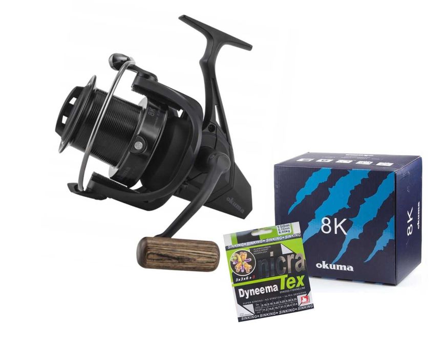 Kołowrotek WYTRZYMAŁY i NIEZAWODNY Karpiowy Okuma 8k GRATIS Plecionka ...