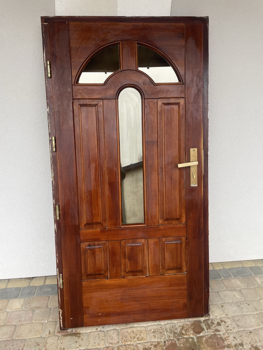 Drzwi zewnętrzne drewniane Mstów • OLX.pl