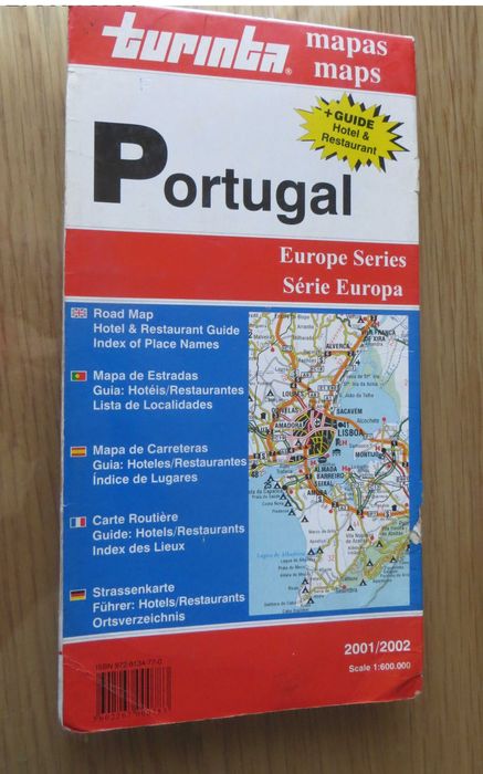 Mapa Turinha Portugal Maps Série Europa 1:600.000 - Com 5 Idiomas ...