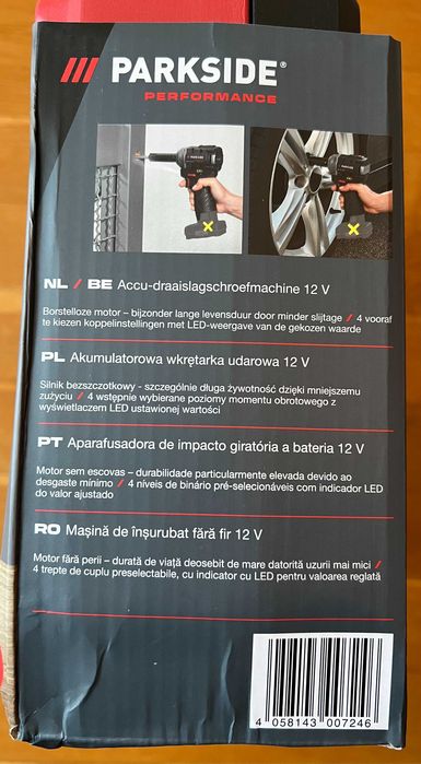 Akumulatorowa wkrętarka udarowa Parkside PPDSSA 12V 5 lat gwarancji ...