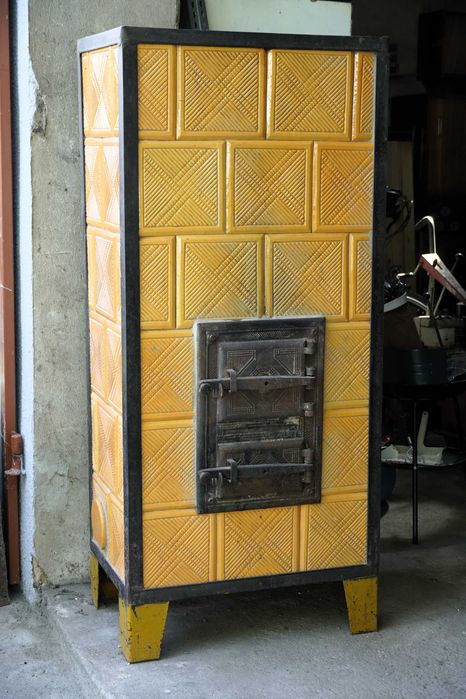 Piec kaflowy wolnostojący przenośny koza kaflak kominek piecyk ...