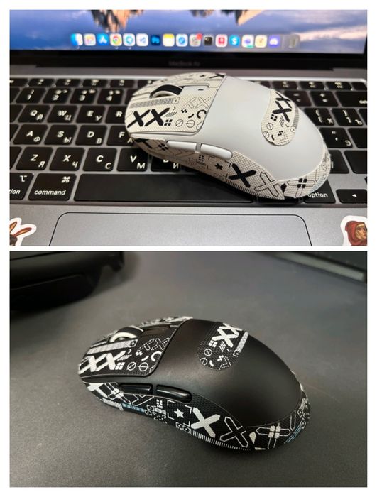 Бездротова Attack shark X3 Paw3395 + Гріпси (наклейки на мишку) Ігрова ...