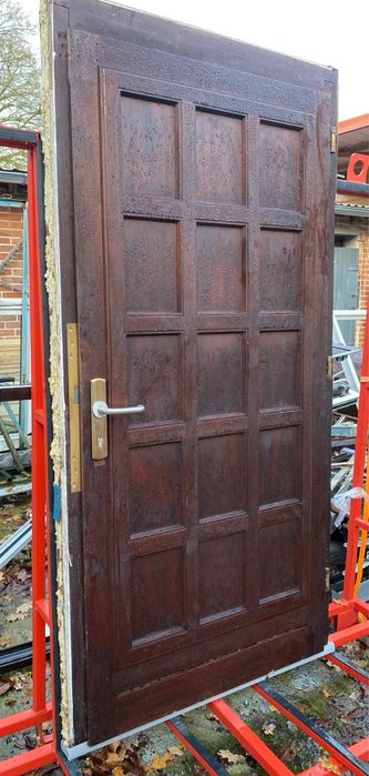 Drzwi zewnetrzne wejsciowe drewniane Meranti 109x219 Elbląg • OLX.pl