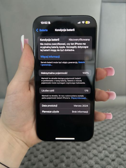 IPhone 15 Pro 128 GB – stan IDEALNY / jak nowy / bateria 100% Chełmsko ...