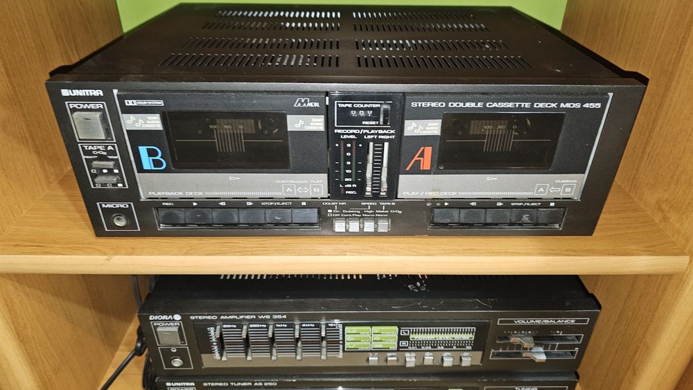 Wieża UNITRA DIORA Magnetofon MDS 455, Amplifier WS 354, Tuner AS 250 ...