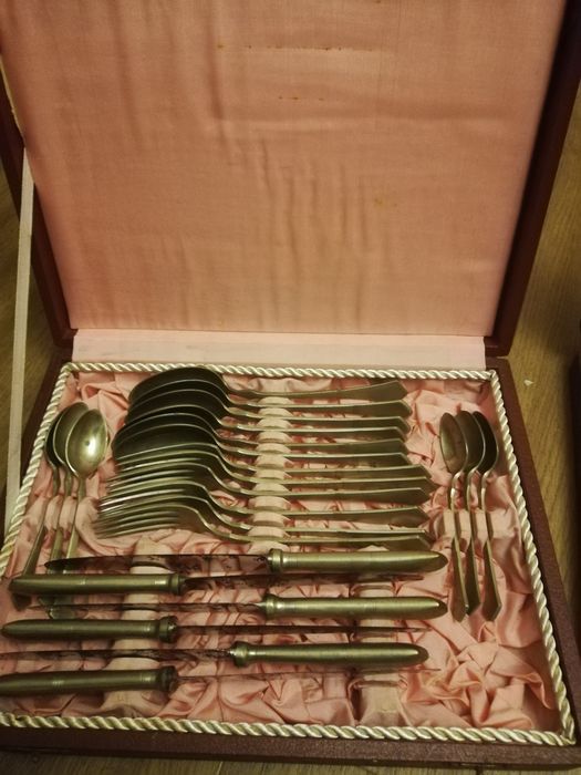 Komplet zestaw starych sztućców sztućce Gerlach/ALPACCA, Wellner ...