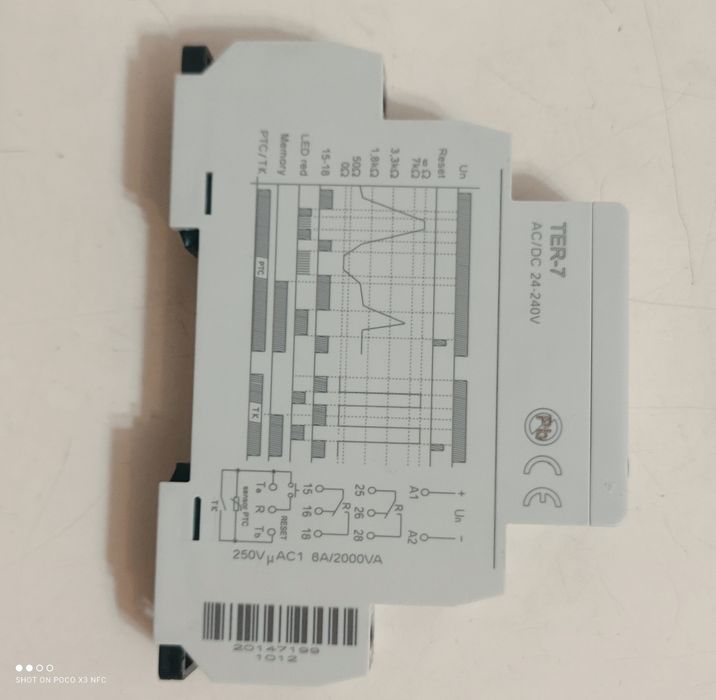 TER-7 ETI Реле температуры обмотки двигателя под PTC датчик Б/У: 350 ...