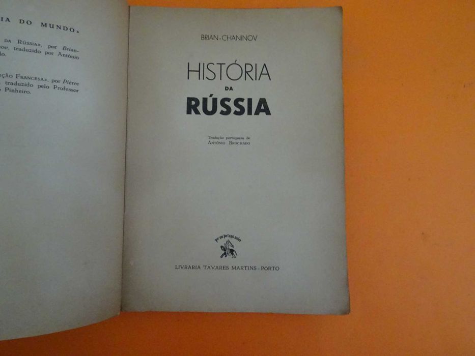 História da Russia - Brian Chaninov -1a edição 1943 Cascais E Estoril ...