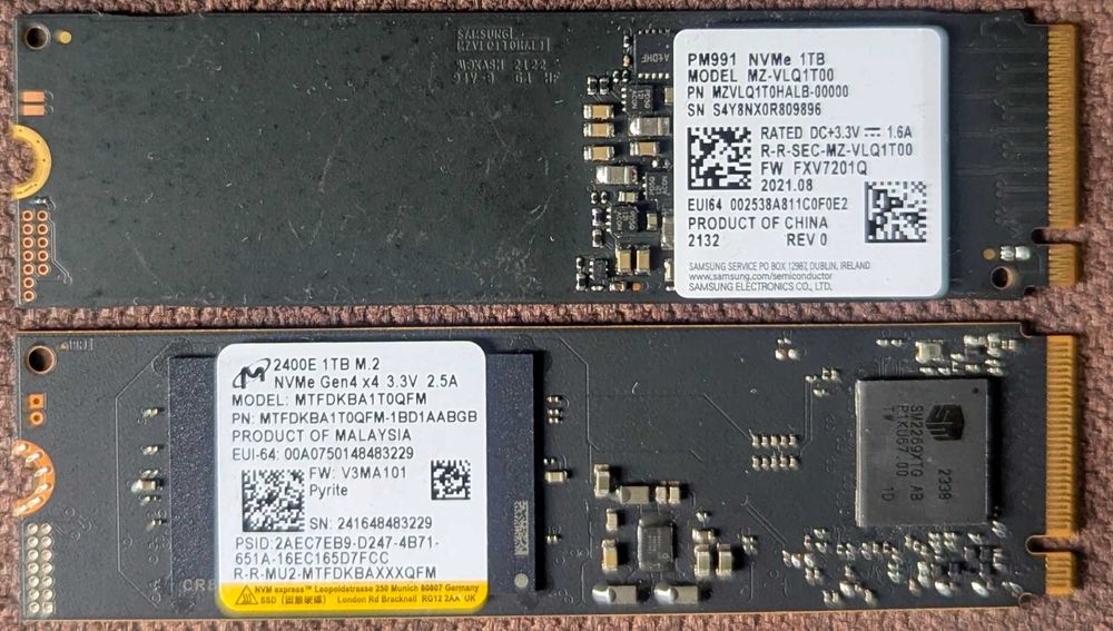 SSD M2 Sata3/NVME PciE 4.0 (256-512-1TB): 4 650 грн. - Комплектуючі та ...