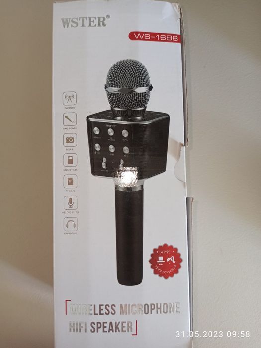 Микрофон/ колонка/ радио Wster WS-1688: 500 грн. - Студійне обладнання Крижанівка на Olx