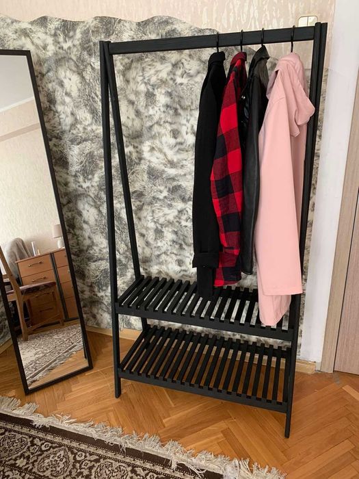 Рейл для одежды ручной работы (стойка с полками, вешалка, стеллаж): 1 ...