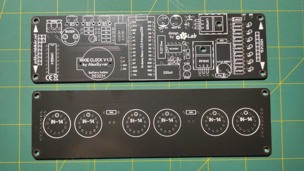 Плата годинника на 6 ламп IN14 IN12 Nixie clock alexgyver v1.3: 230 грн ...