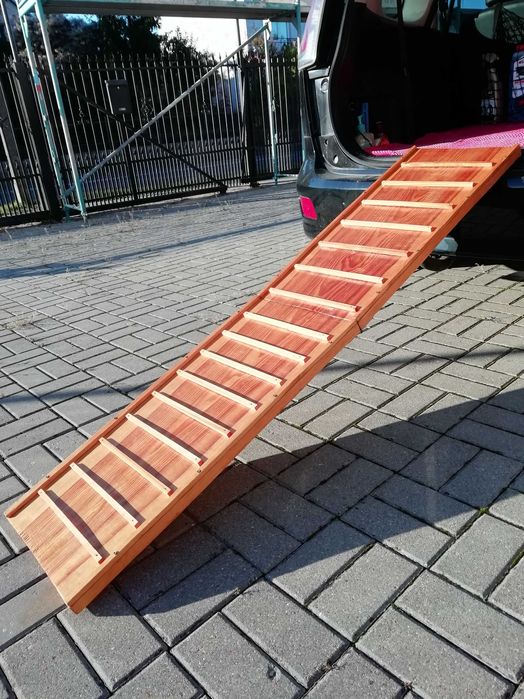 Rampa, platforma dla psa do samochodu / auta. Solidna, drewniana Maków ...