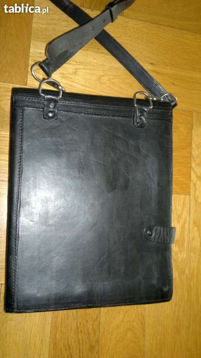 Skórzany mapnik wojskowy czarny Witkowo • OLX.pl