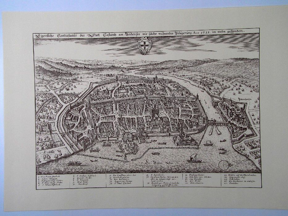 Stara mapa grafika widok miasta papier czerpany 25 Bielawa • OLX.pl