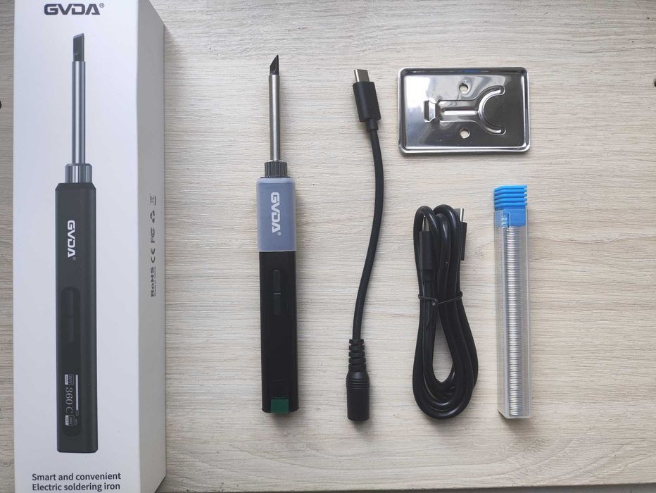 GVDA GD300 смарт паяльник портативный usb-с 65w, новый, жало KU: 888 ...