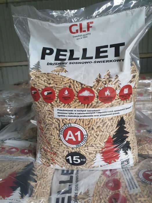 PELLET PELET sosnowy Olczyk Bio-Pellet drewnoland Kuzio GLF Łążek • OLX.pl