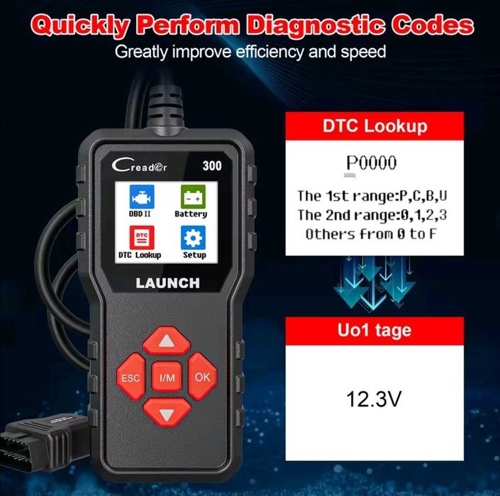 Launch Creader 300 Pełna diagnostyka obd2 Skaner diagnostyczny Wrocław ...