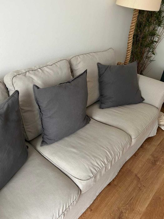 Sofá EKTORP 3 Lugares IKEA – Bege Claro (KILAND) União de Freguesias da ...