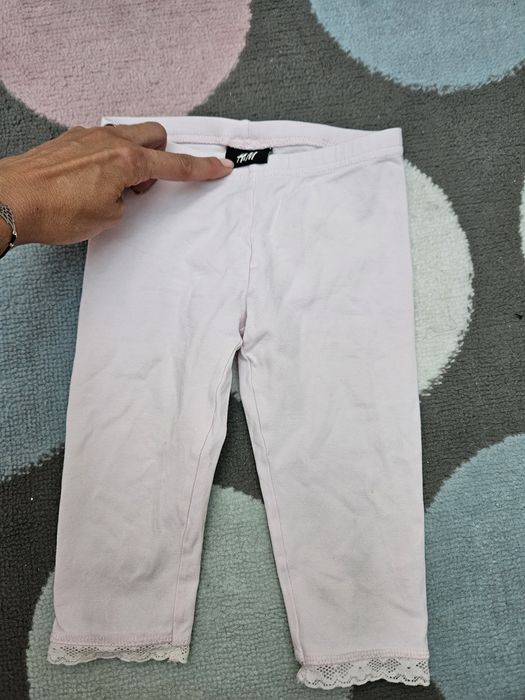 Legginsy h&m 104 pudrowy róż 3/4 Żory • OLX.pl