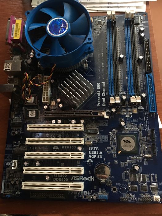 Prescott 800 fsb 800 ddr 400, P5GC-MX материнская плата с кулером: 470 ...