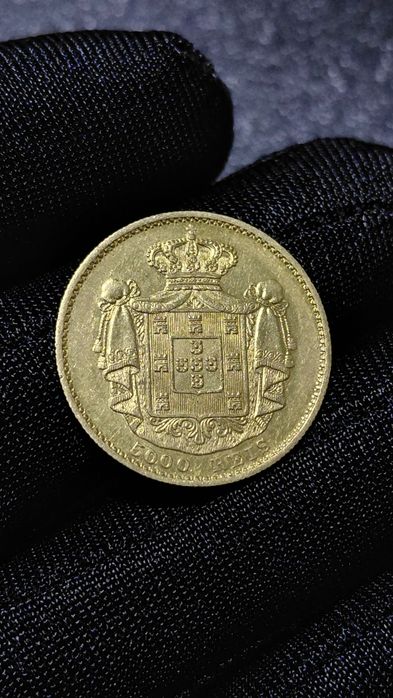 Moeda Portugal Ouro, 5.000 réis D. Luís I 1867 Oeiras E São Julião Da ...