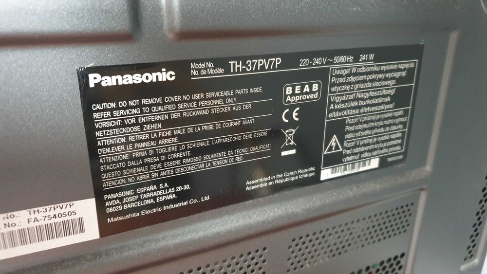 Panasonic 37 VIERA TH-37PV7P Plazma Lcd Opole • OLX.pl
