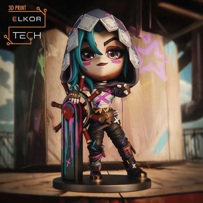 Jinx z Arcane - Figurka Kolekcjonerska w Stylu Chibi League of Legends ...