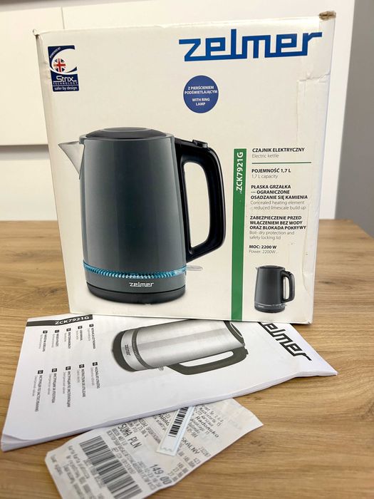 Czajnik Elektryczny Zelmer ZCK 7921G 2200W 1.7 L Niesprawny Radomsko • OLX.pl