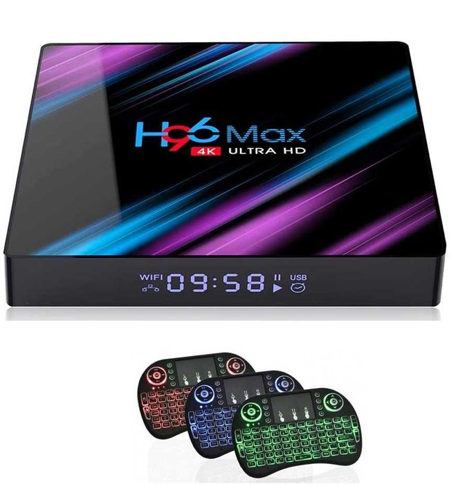 Smart TV BOX H96 MAX ULTRA HD 4K 4 64GB ANDROID 11 odtwarzacz multimed ...
