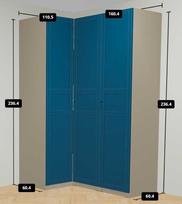 Ikea PAX trzydrzwiowa szafa narożna możliwy transport Nakło nad Notecią ...