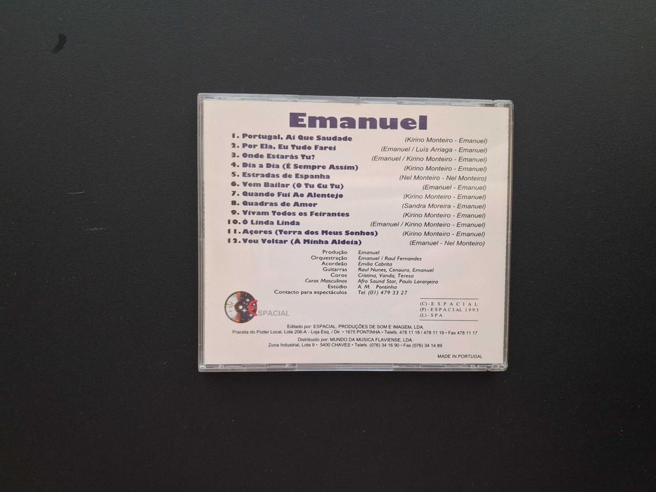 Cd de Emanuel - "Portugal, Ai Que Saudade" Parque das Nações • OLX.pt