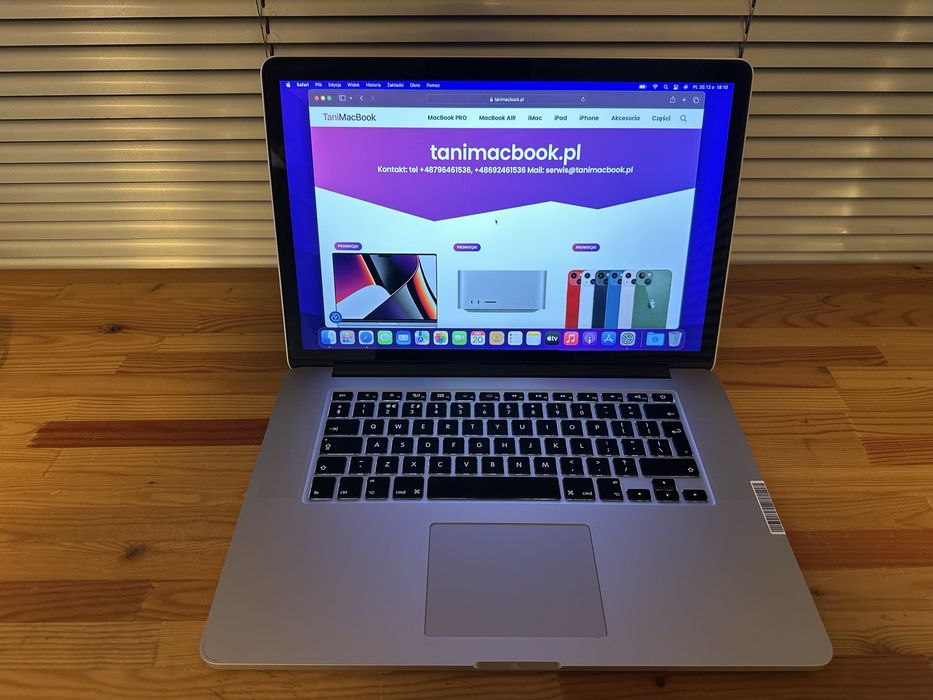 Laptop Apple MacBook pro 15 a1398 i7 16gb 256gb 512gb klasa A Warszawa ...